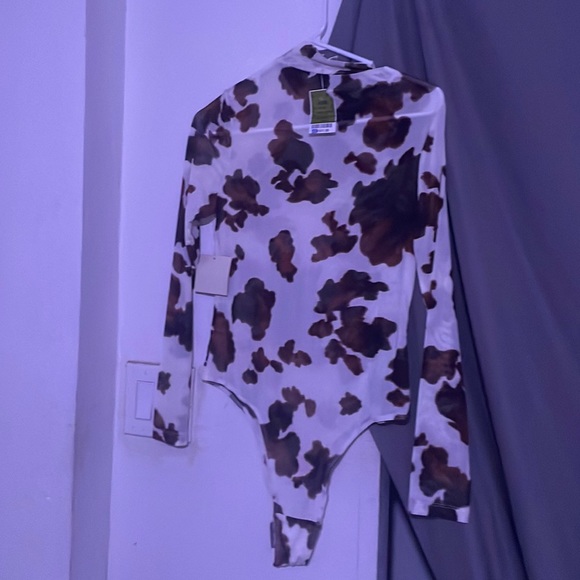 Skirts | One Piece Cow Print Long Sleeve Two White Shirts And One Dress ...